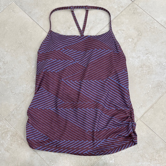 Prana | Tops | Prana Athletic Purple And Blue Striped Tank With Shelf ...